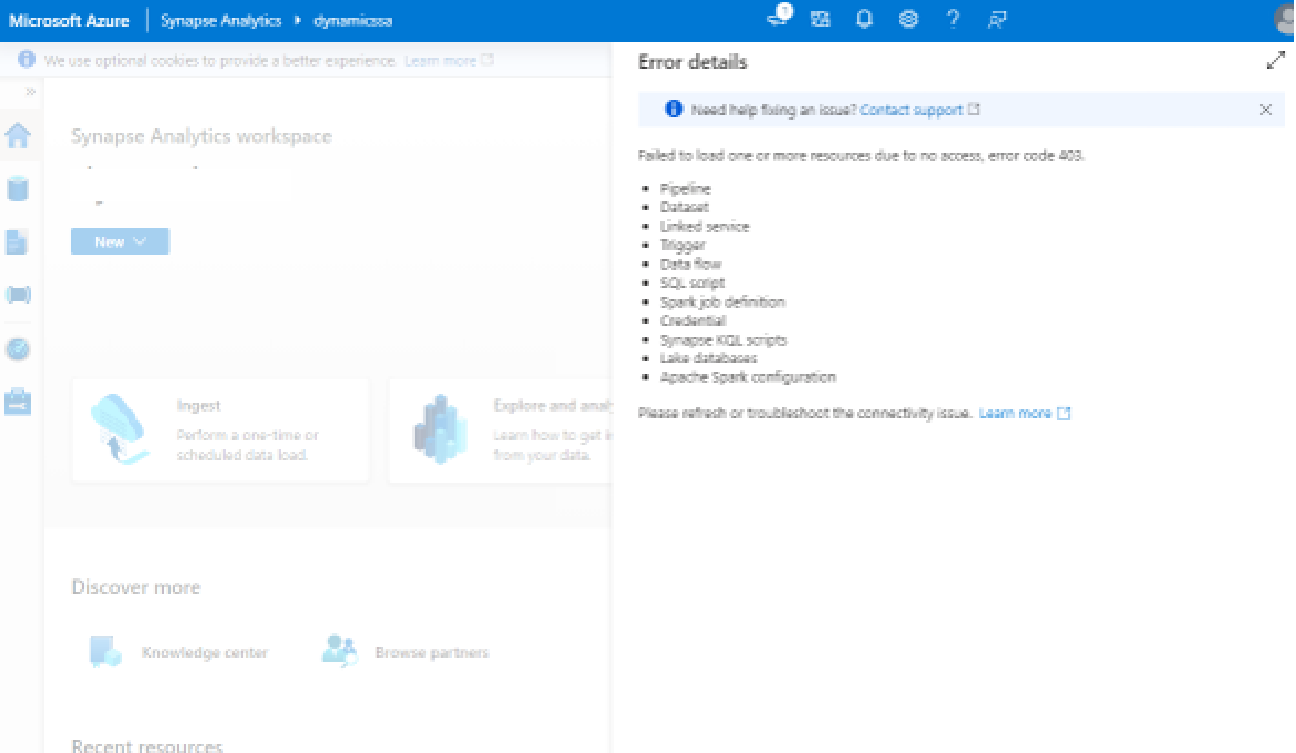 Resolving Microsoft Azure Synapse Analytics Workspace Access Issues (Error Code 403 ...